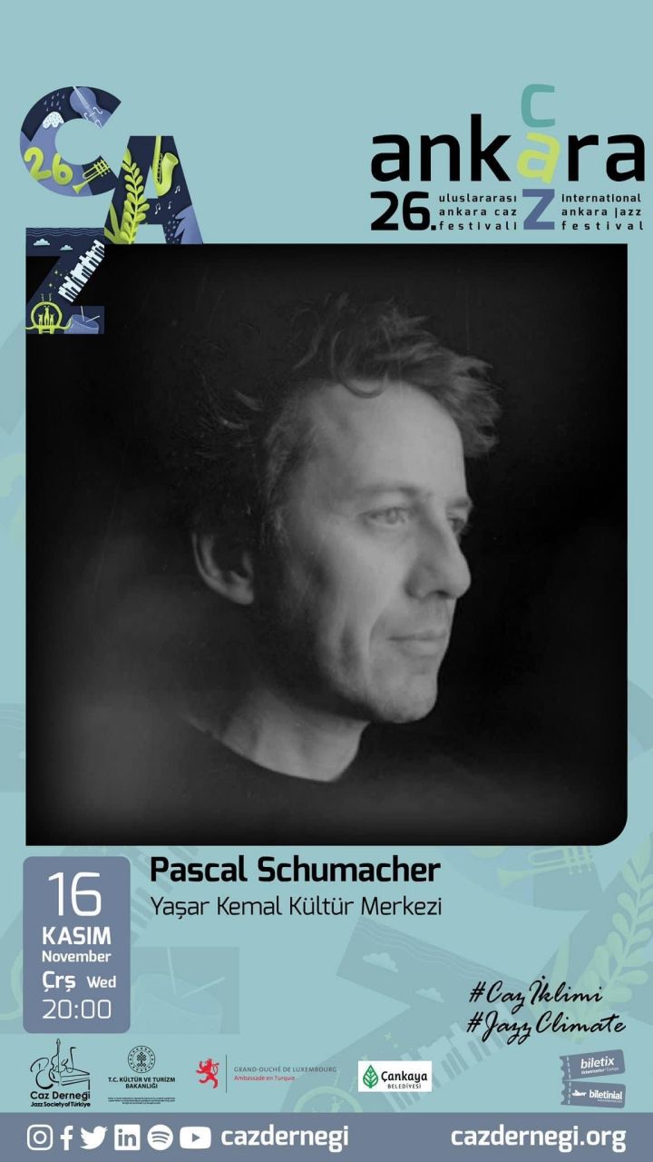26th Ankara Jazz Festival, Pascal Schumacher on stage - Embassy of Luxembourg in Ankara